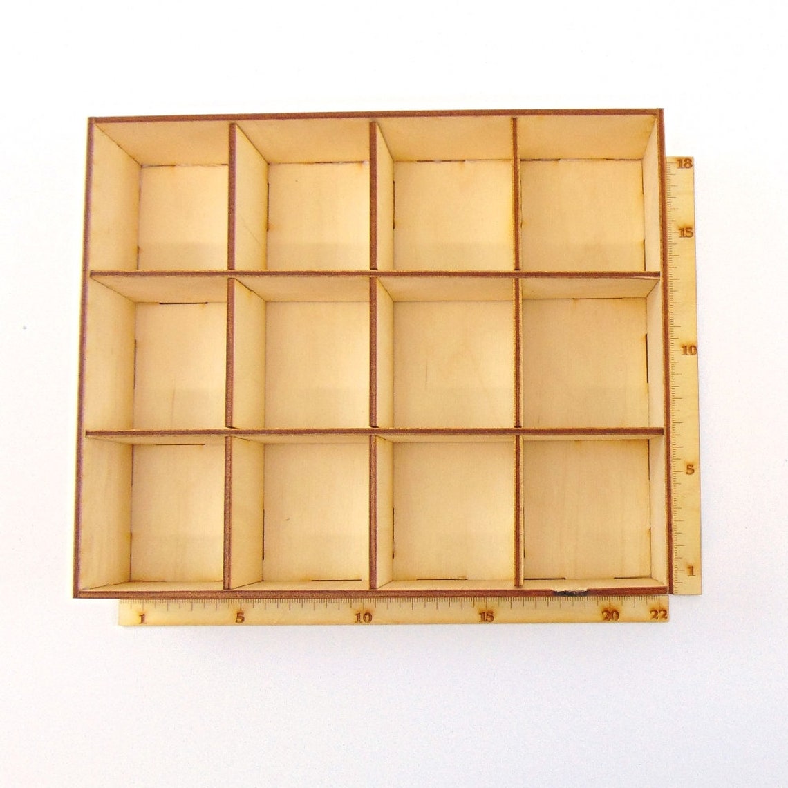 Wooden Box 12 Compartments 22 Cm Long 5 Cm High Beads Box - Etsy