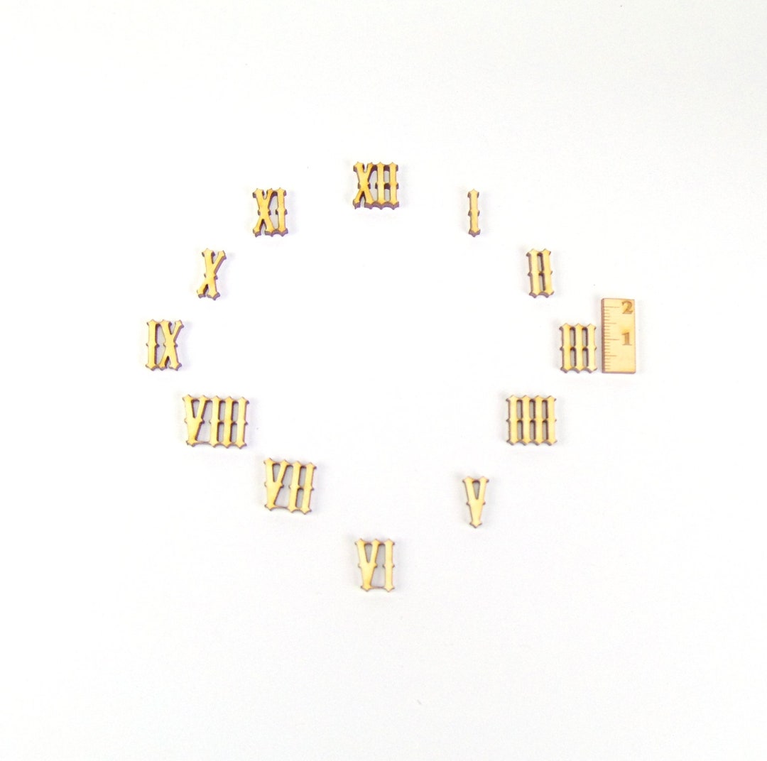 Wooden Roman Numerals / Numerics 19 Mm High for Handicrafts - Etsy