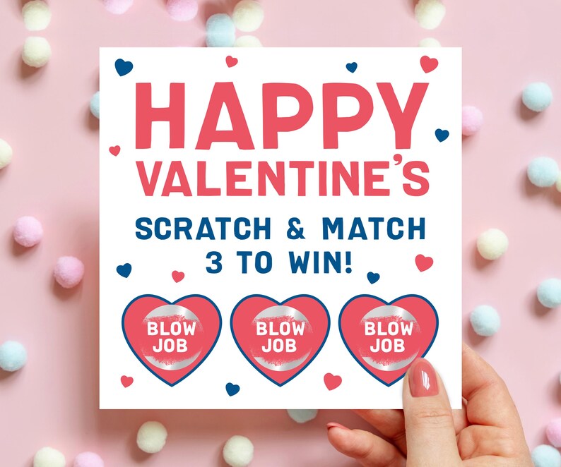 Custom Scratch Card for Valentine's Day - Fun Gift - Etsy UK