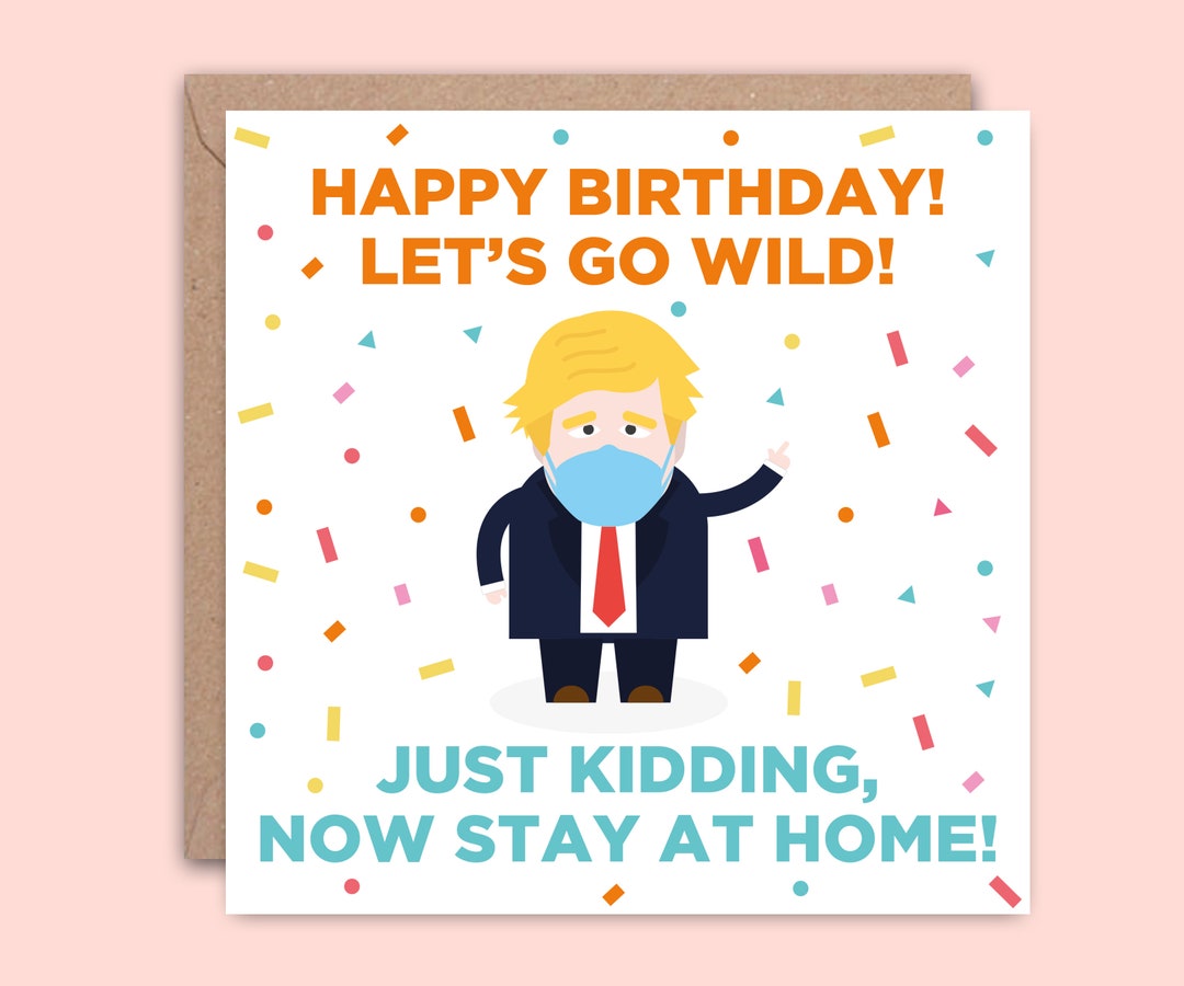 Funny Quarantine Birthday Card, Virus Card, Funny Isolation Birthday ...