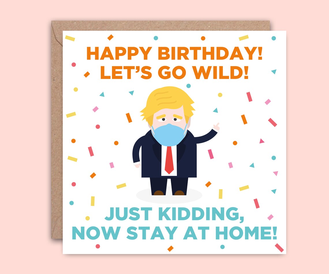 Funny Quarantine Birthday Card, Virus Card, Funny Isolation Birthday ...