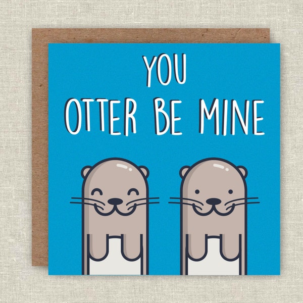 Otter Card - Etsy