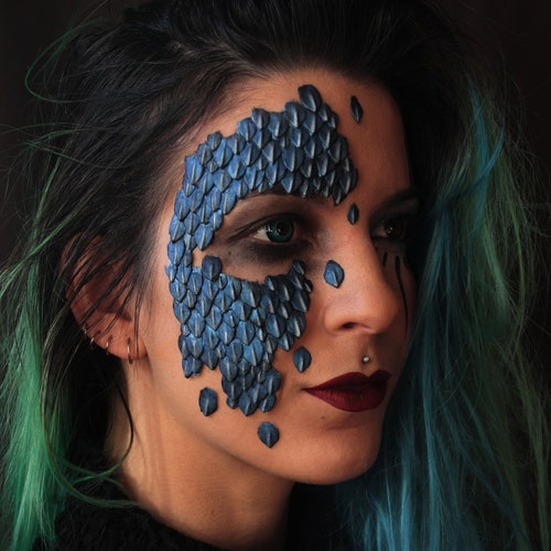 Dragon Leather / Scales Mask Mermaid Costume Fantasy - Etsy
