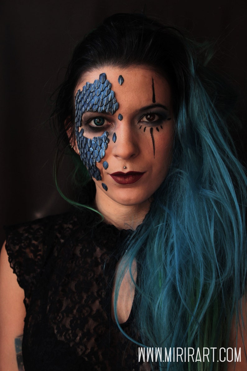 Dragon Snake Leather / Scales Mask Mermaid Costume Fantasy | Etsy