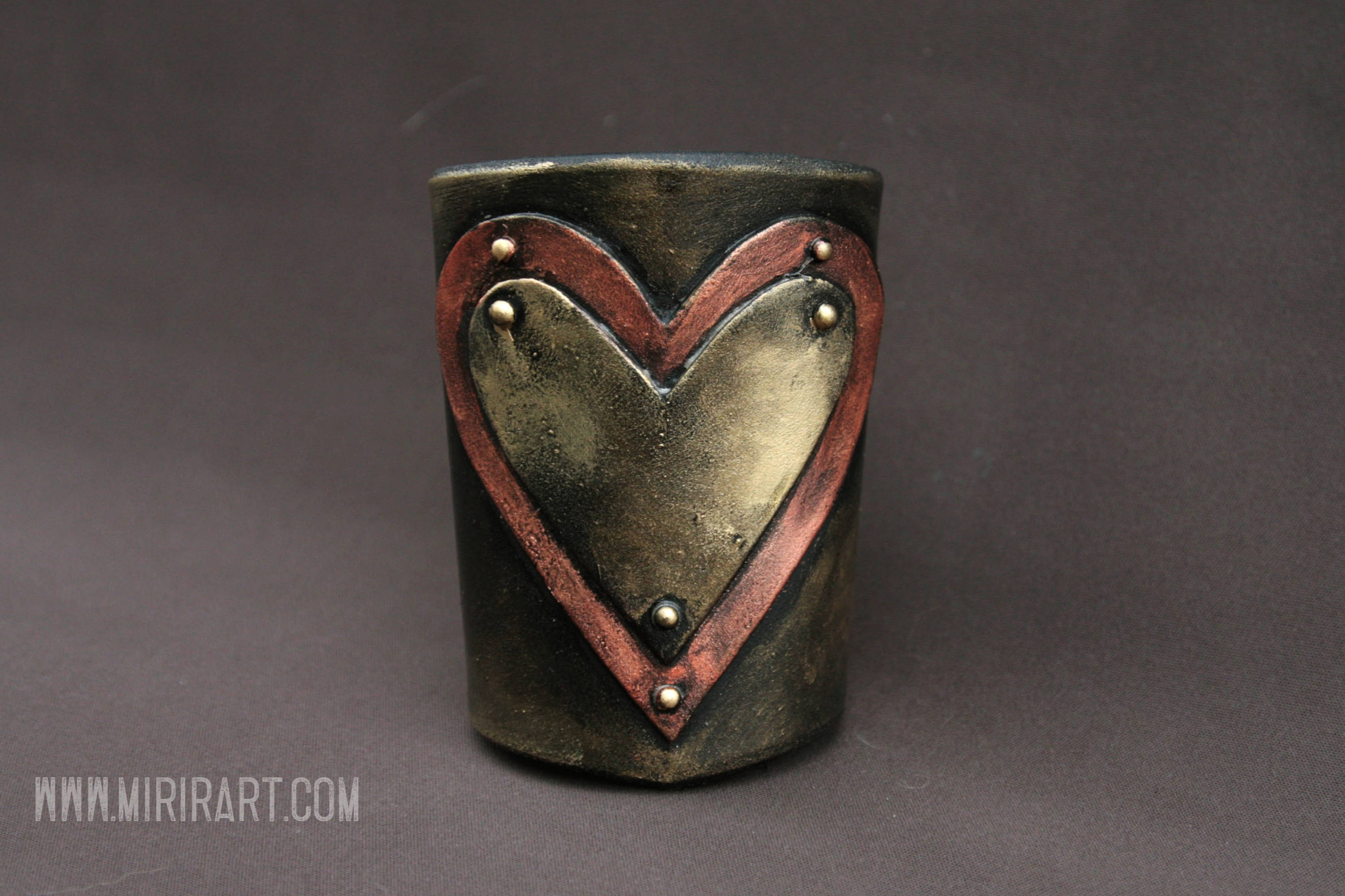 Steampunk Medieval Fantasy Bracer / Wristband With Hearts. | Etsy