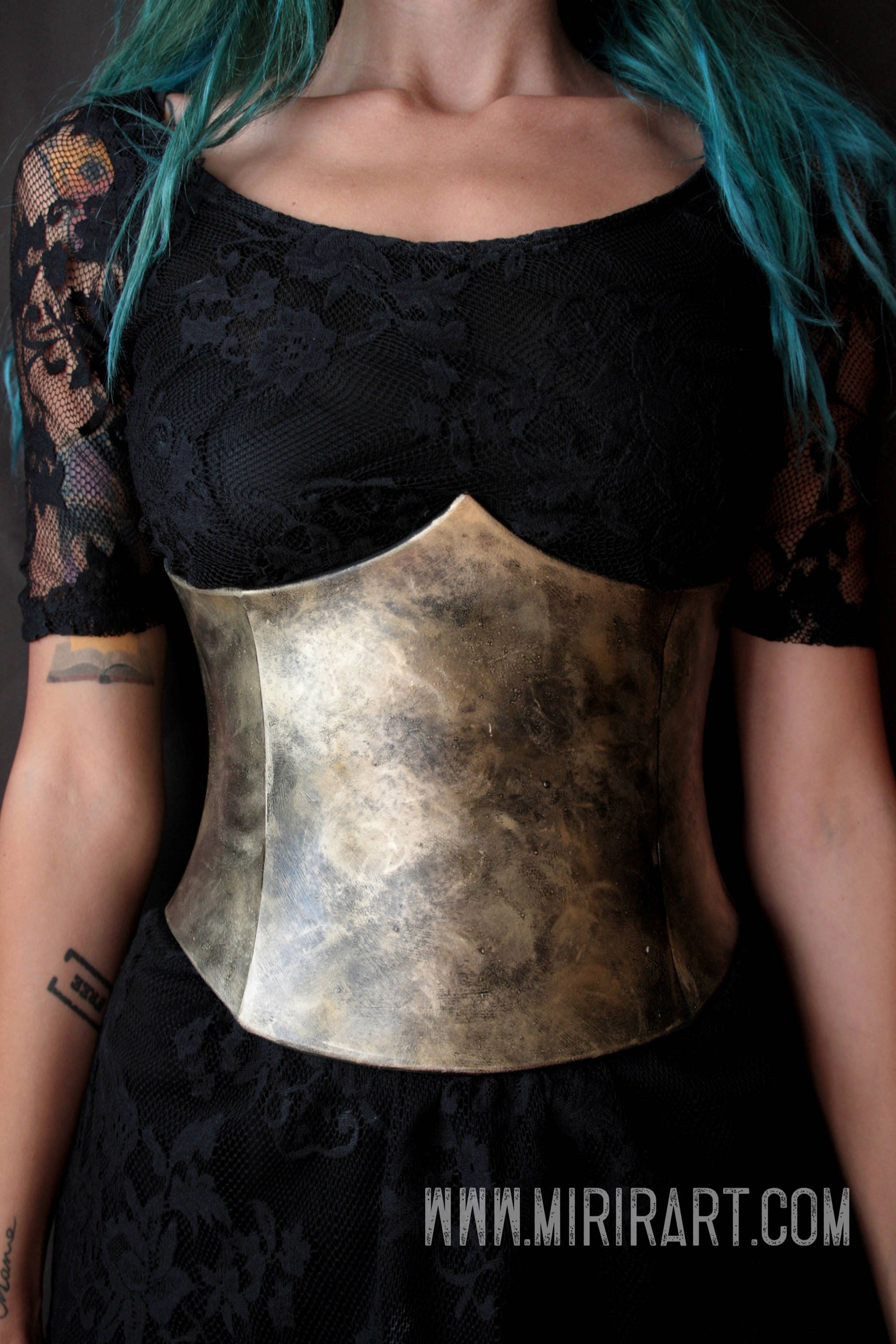 Underbust Steampunk Corset. Armor like. fake metal EVA foam. | Etsy