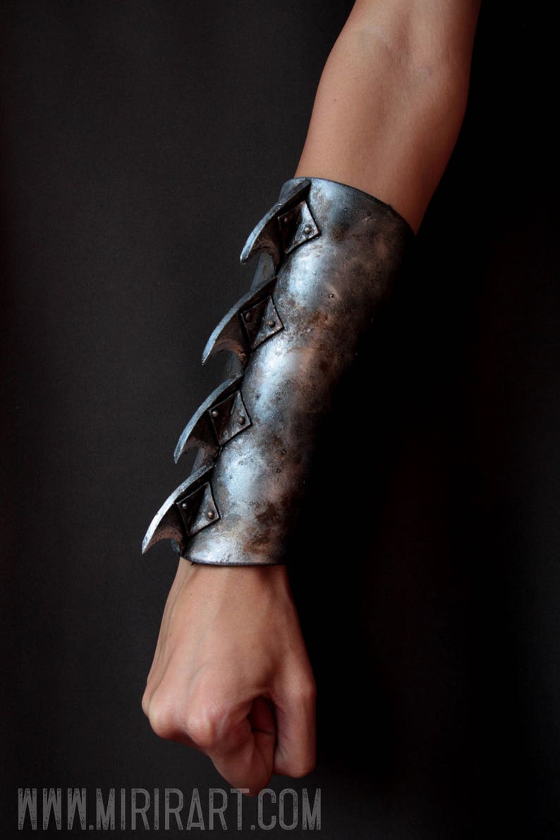 Post apocalyptic bracer / wristband. armor like fake metal | Etsy