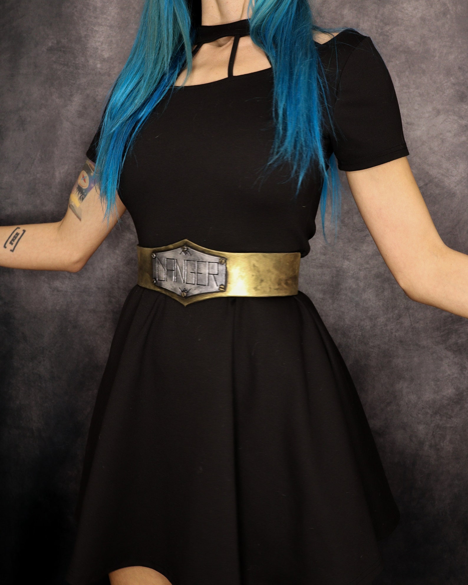 Waist Belt Post Apocalyptic DANGER Label Fake Metal Eva - Etsy