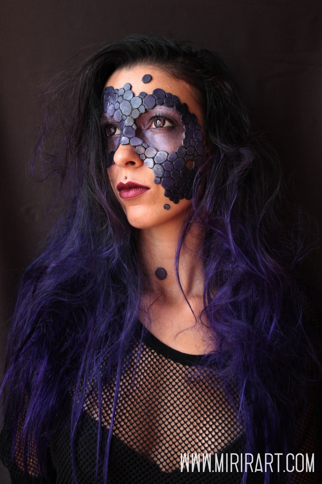 Dragon Leather / Scales Mask - Mermaid Costume - Fantasy Costume ...
