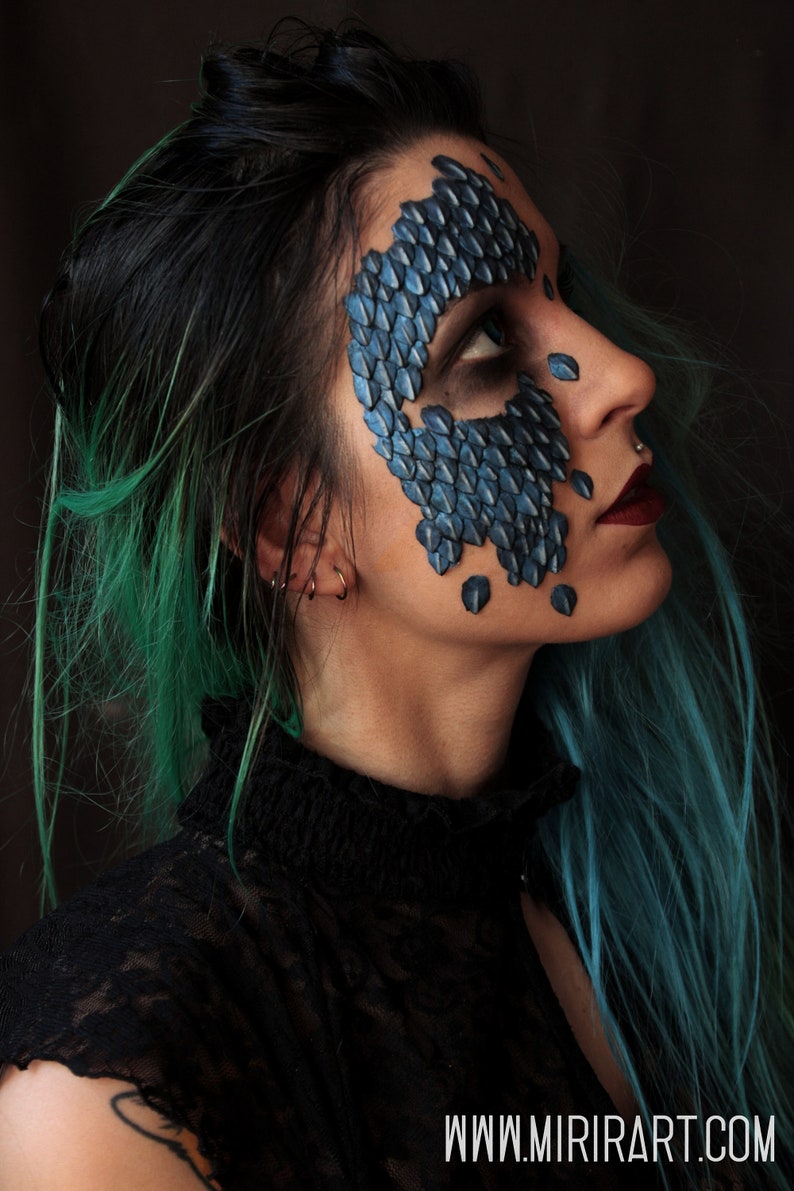 Dragon Snake Leather / Scales Mask Mermaid Costume Fantasy | Etsy