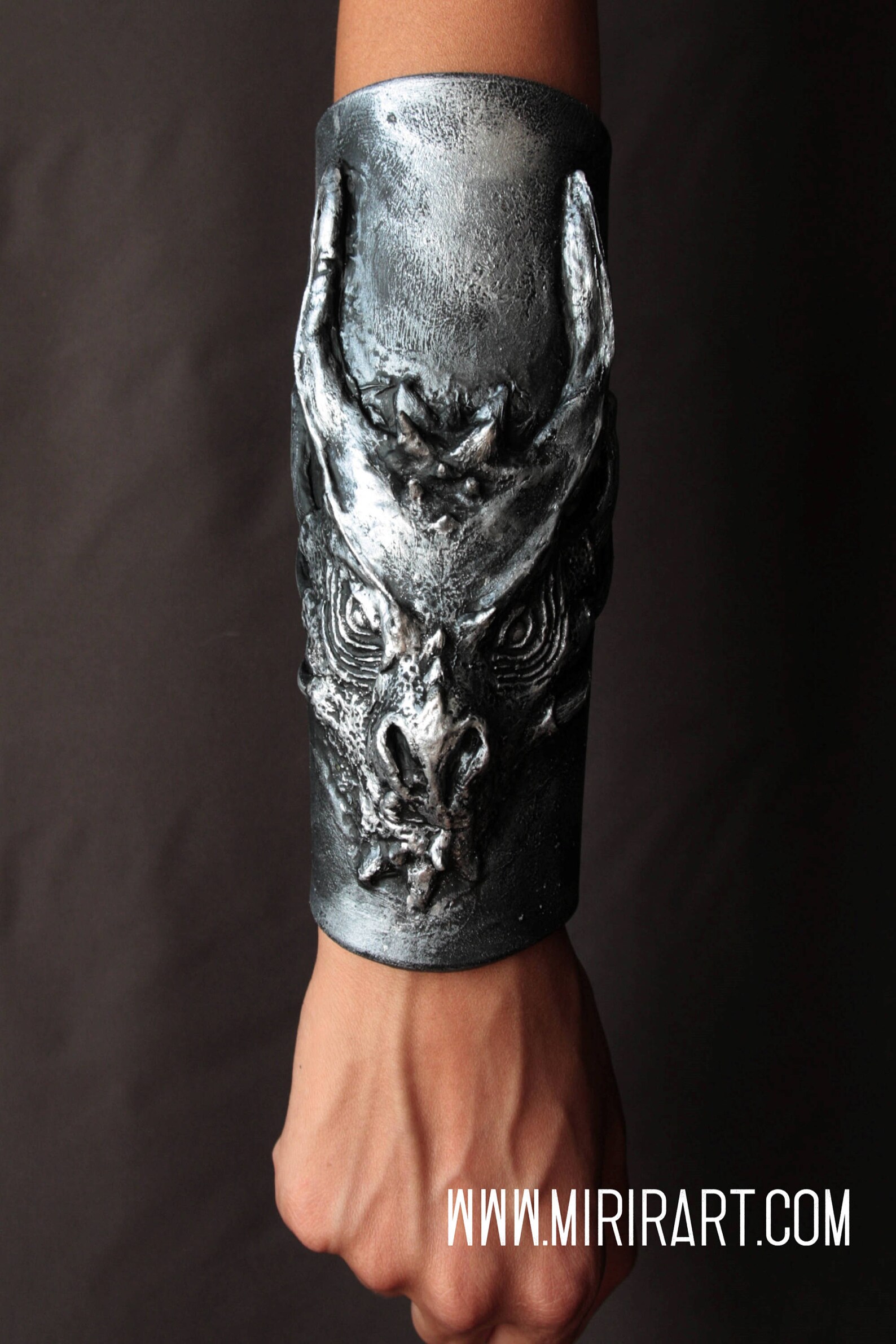 Fantasy dragon bracer/ bracelet/ wristband. Armor like fake | Etsy