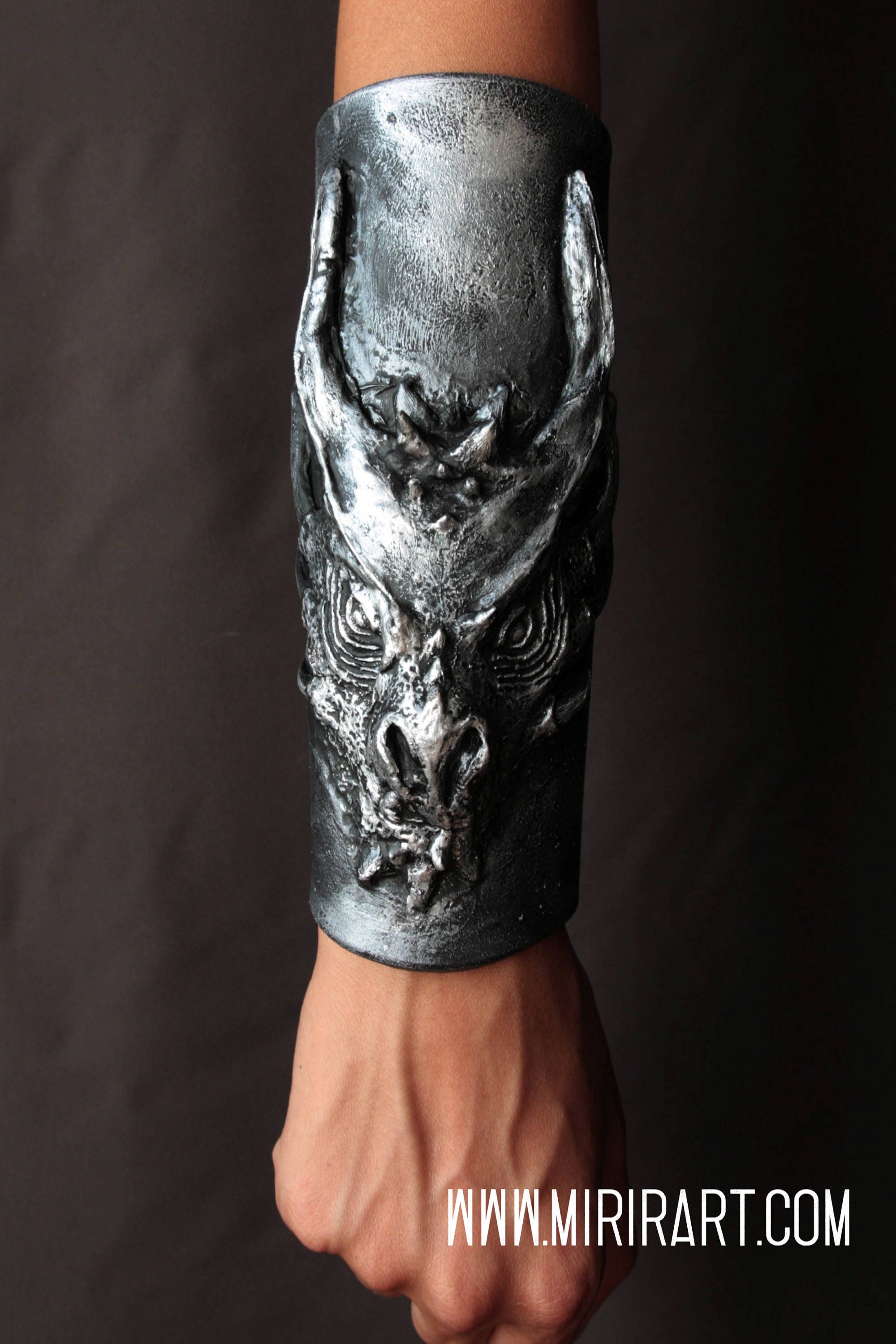 Fantasy dragon bracer/ bracelet/ wristband. Armor like fake | Etsy