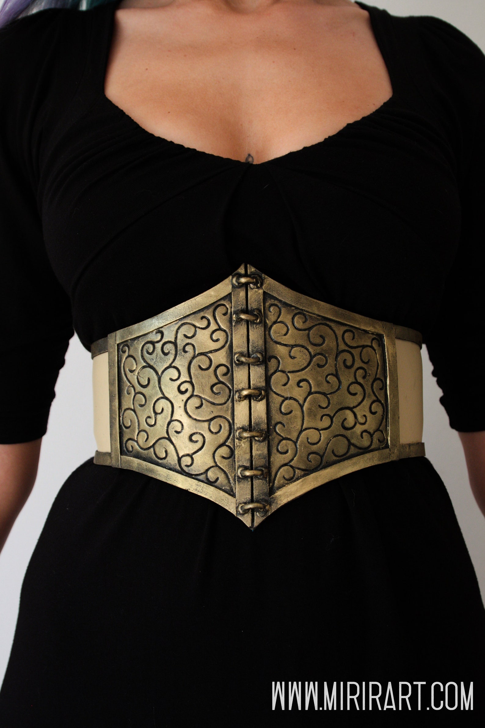 Gothic/ Steampunk Waist Belt / Underbust Corset. Armor Like | Etsy