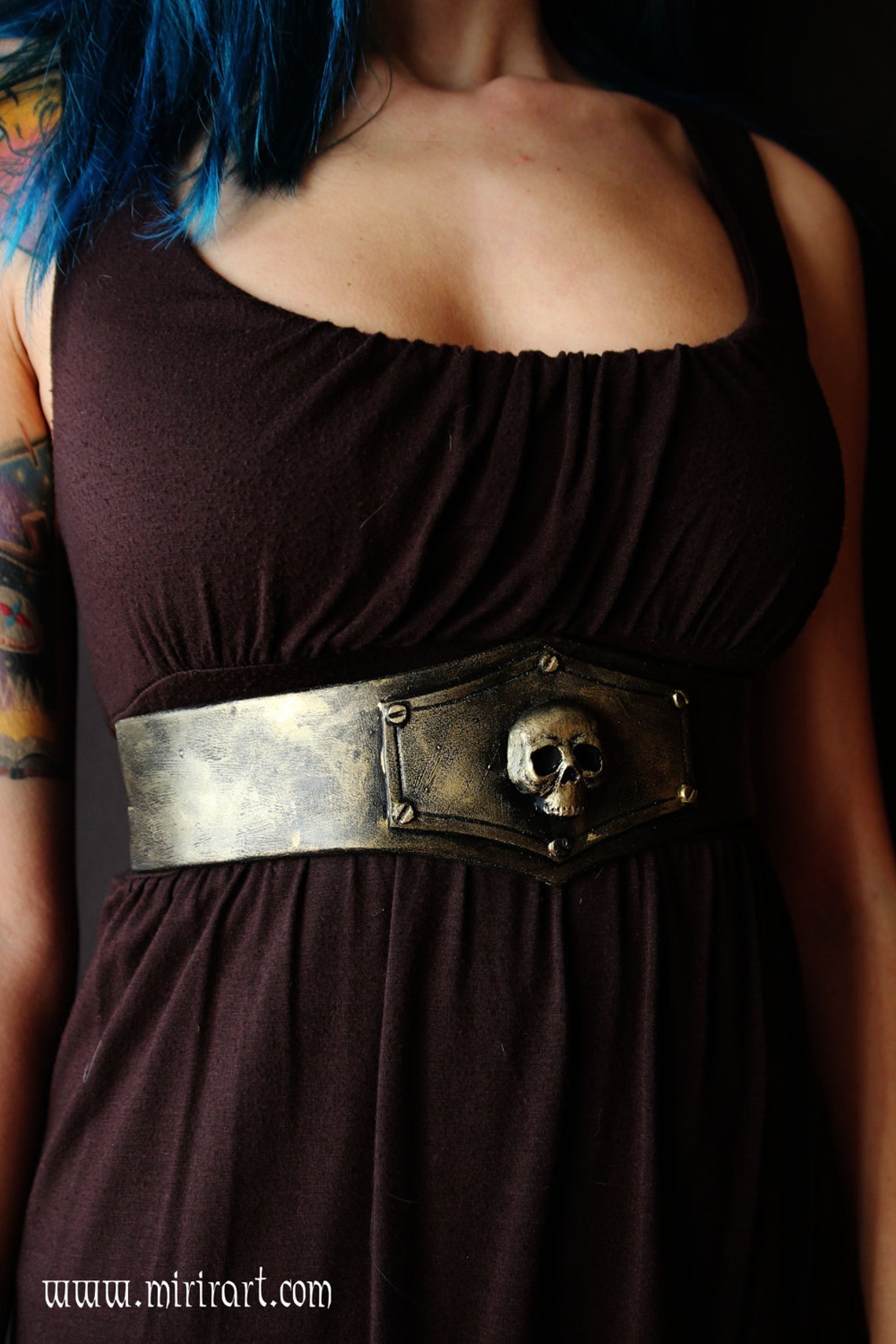 Steampunk/gothic Waist Belt With Skull. Perfect for Fantasy / | Etsy