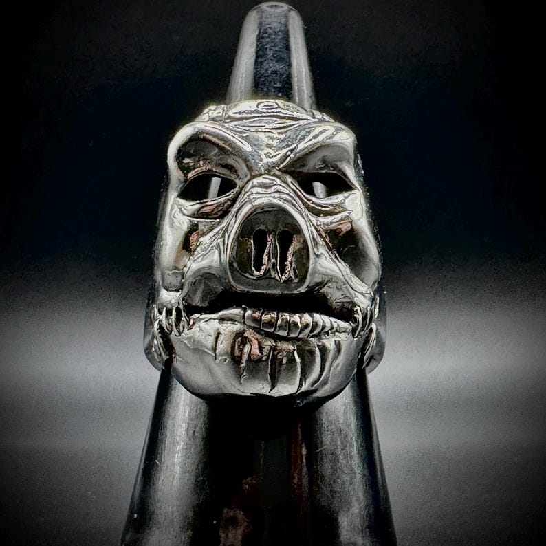 Slipknot Ring – Paul Gray Mask Ring – Heavy Metal Fan Jewelry ...