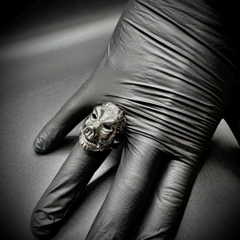 Slipknot Ring – Paul Gray Mask Ring – Heavy Metal Fan Jewelry ...