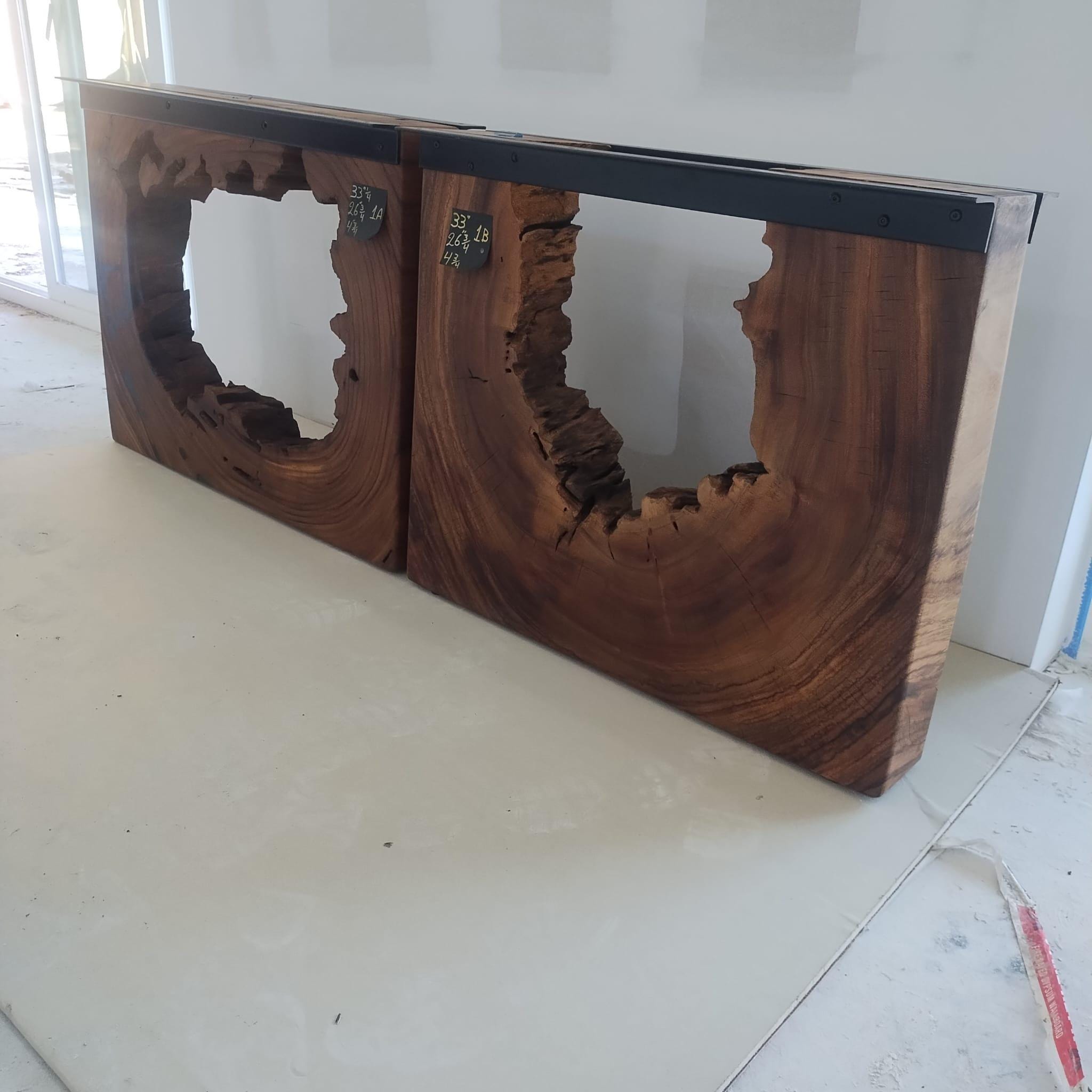 Handcrafted Guanacaste Wood Table Legs live Edge Design Perfect for ...