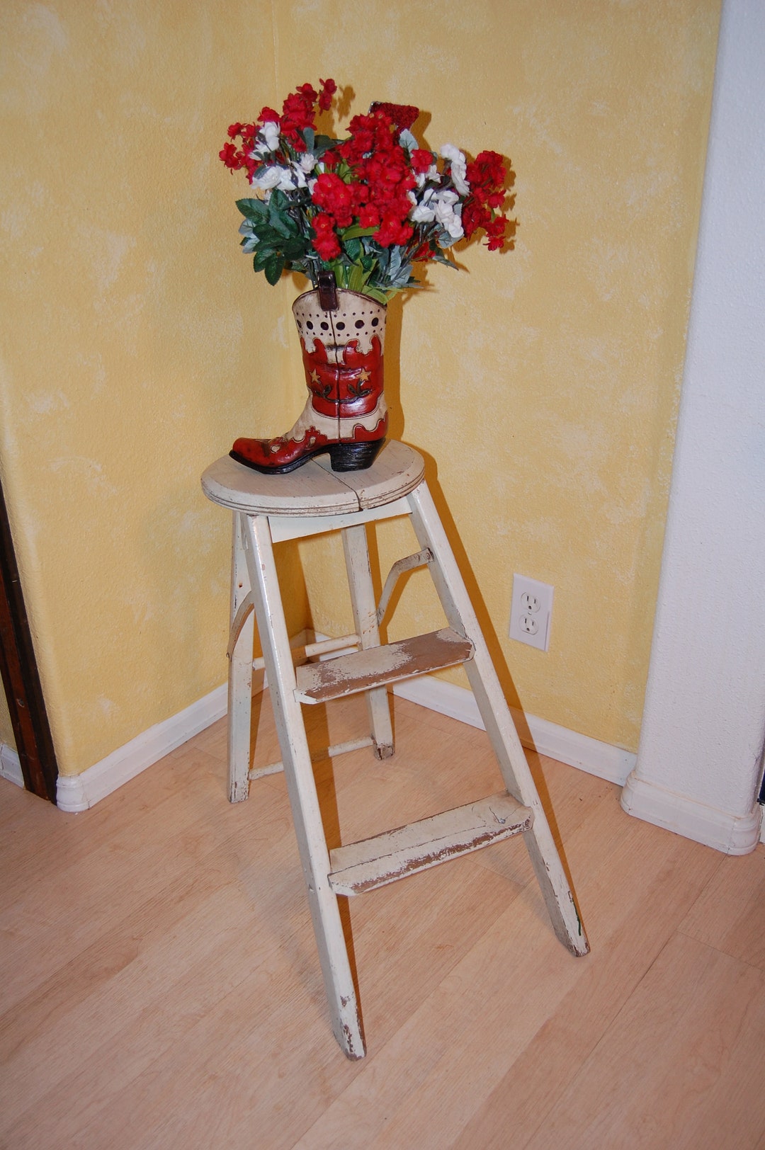 Vintage Farm Kitchen Fold-up Step Stool - Etsy