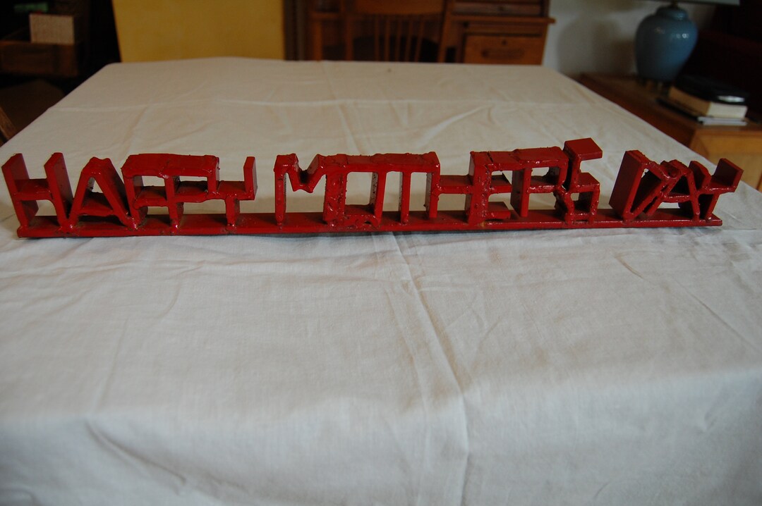 Welded Steel Happy Mother's Day Sign - Etsy