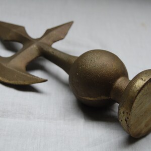 Vintage Cast Brass Naval Halberd Flag Topper/finial - Etsy