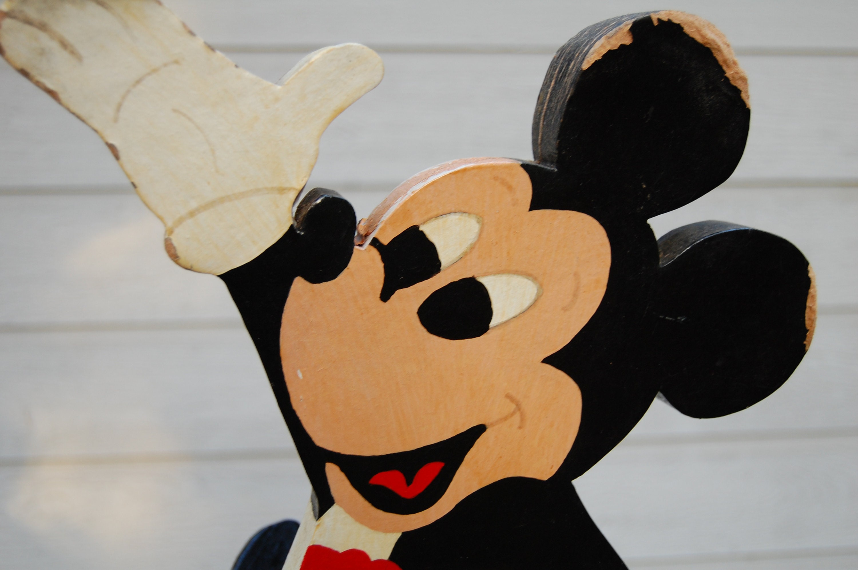 Vintage Mickey Mouse Folk Art Whirligig Wind Spinner - Etsy