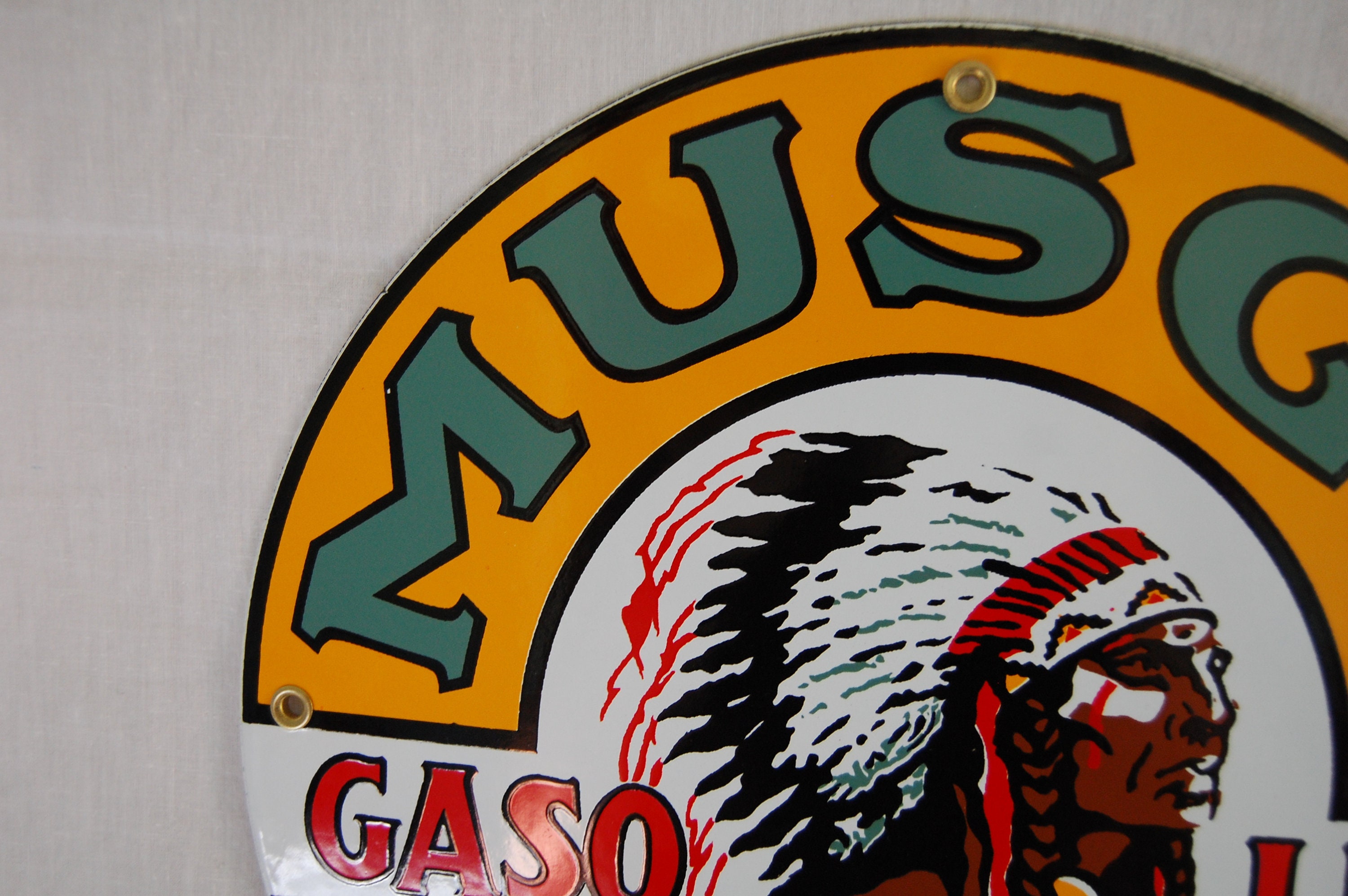 Vintage Replica Musgo Gasoline Porcelain Pump Plate Sign - Etsy