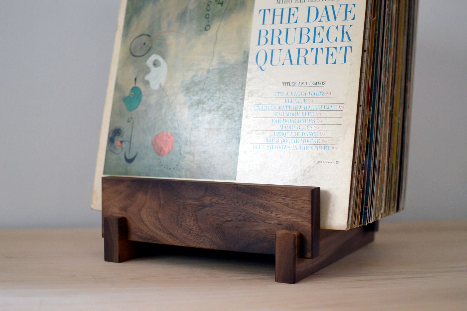 Solid Black Walnut Vinyl Record Storage | 12" Album Display - Etsy