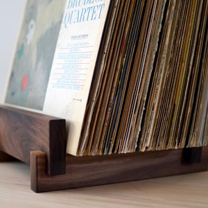 Vinyl LP Record Storage Display | Solid Black Walnut | 12" Vinyl Album ...