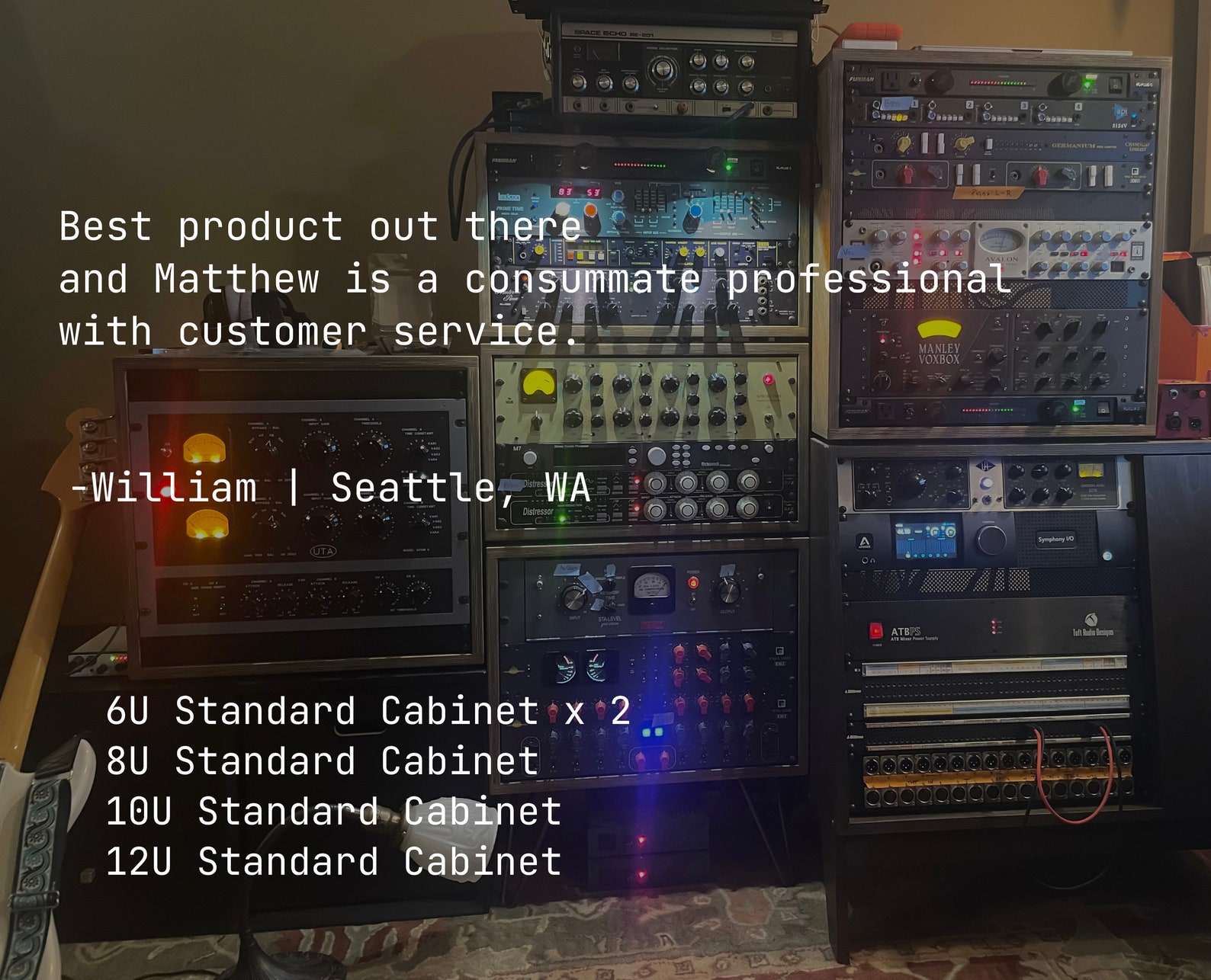 4U Studio Cabinet - Slanted | Recording Studio | 4U Audio Rack ...