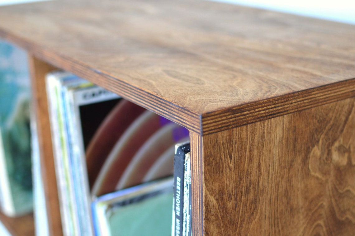 Mid-century Modern Cabinet Bookcase Vinyl Album Storage - Etsy