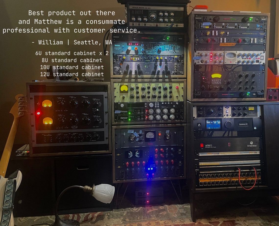 12U Studio Cabinet | Recording Studio | Audio Rack | Rackmount | Server ...