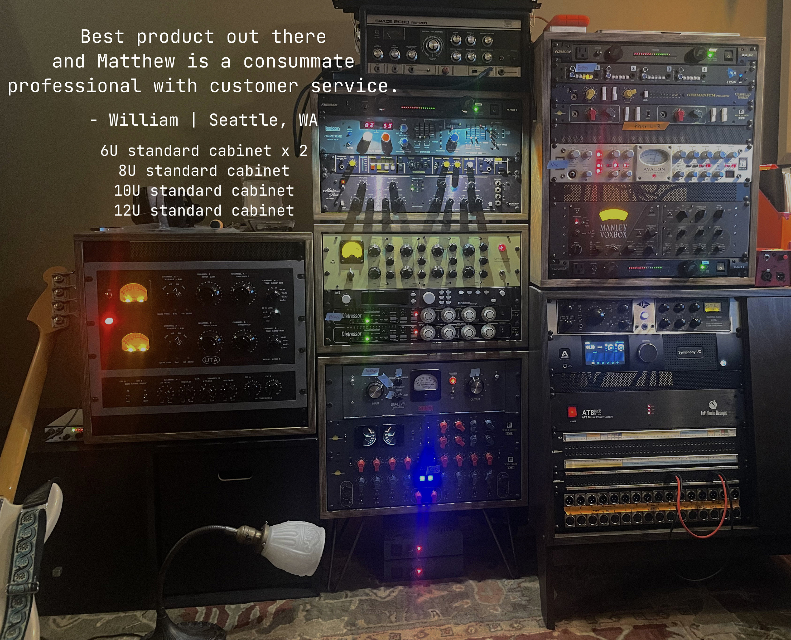 12U Studio Cabinet | Recording Studio | Audio Rack | Rackmount | Server ...