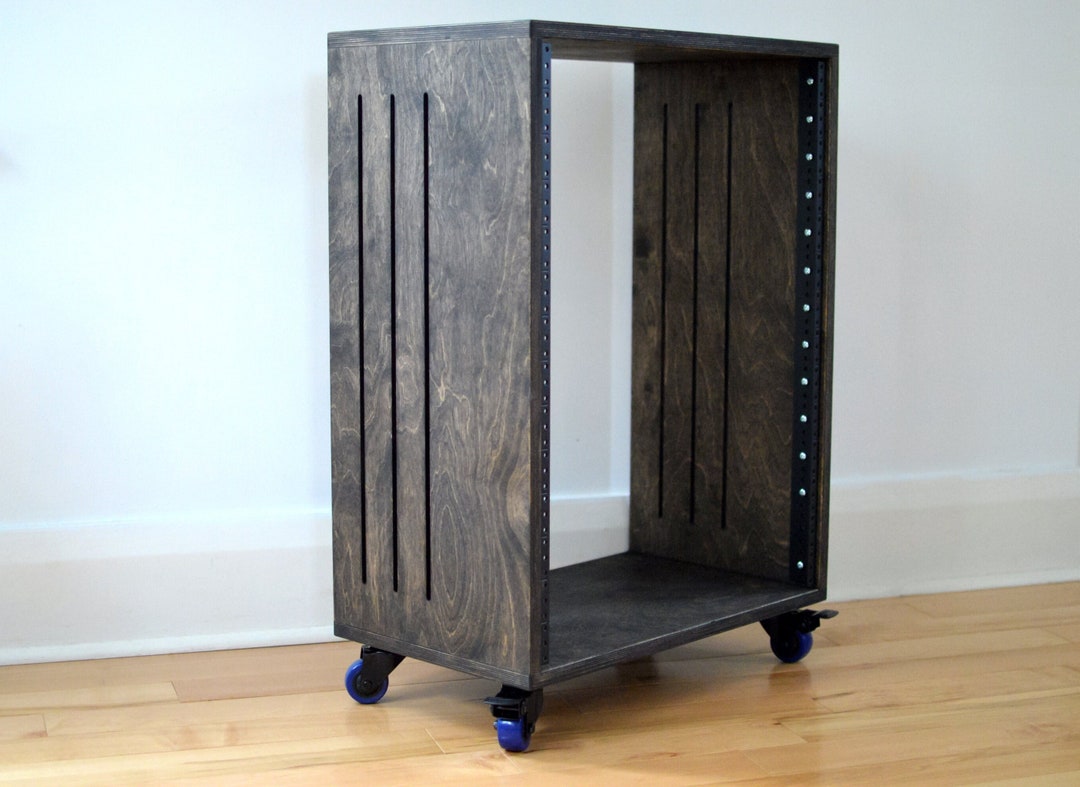 14U Studio Cabinet Caster Wheels Audio Rack Recording Studio Rackmount ...