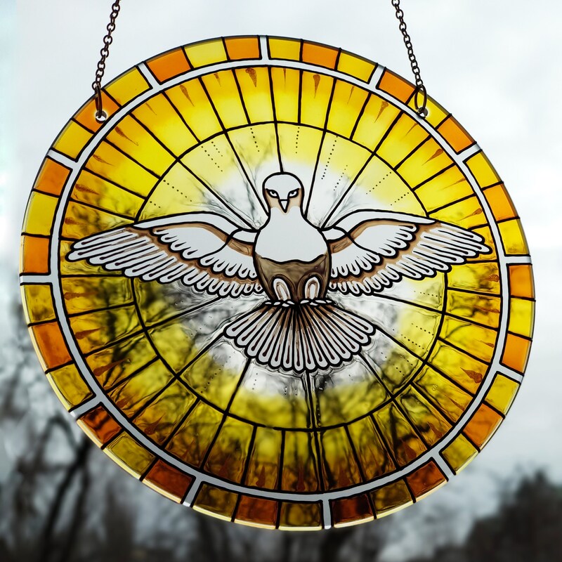Stained Glass Dove - Etsy