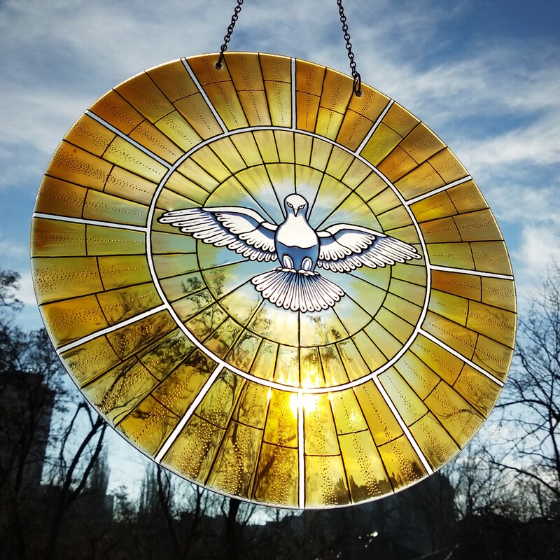 Stained Glass Dove - Etsy