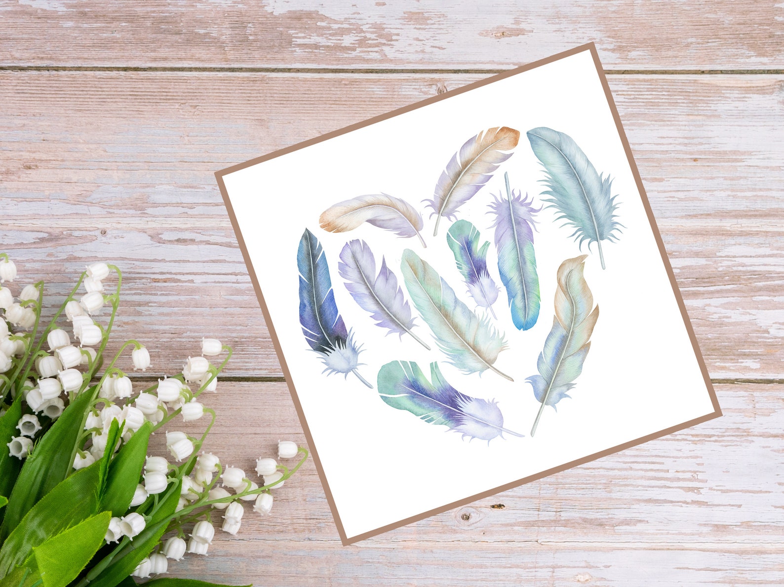 Watercolor Clipart Feathers Hand Painted Feathers Feather | Etsy