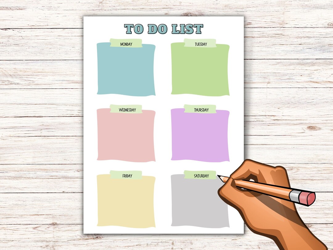 To Do List Printable - Etsy