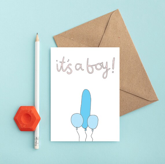 It's A Boy Greeting Card Baby Boy Card Gender Reveal - Etsy