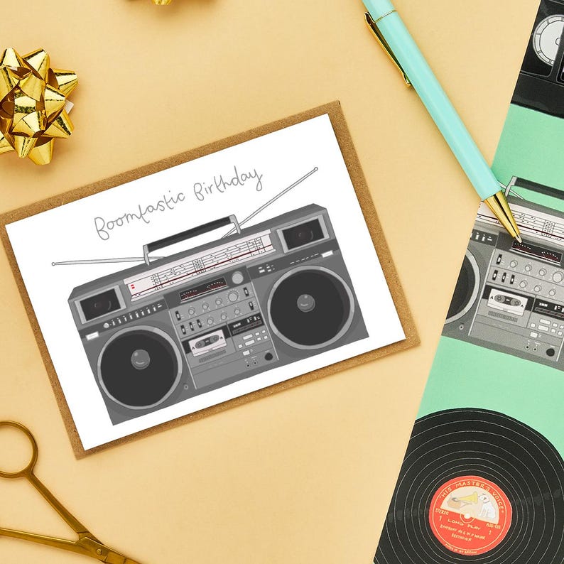 Boombox Birthday Card | Male Birthday Card | Hip Hop Birthday | Music ...