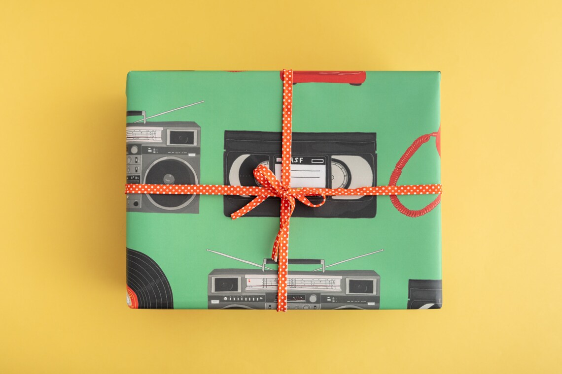 Retro Wrapping Paper Birthday Wrapping Paper Gift Wrap - Etsy