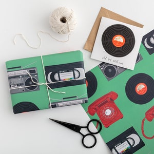 Retro Wrapping Paper - Birthday Wrapping Paper - Gift Wrap - Retro ...