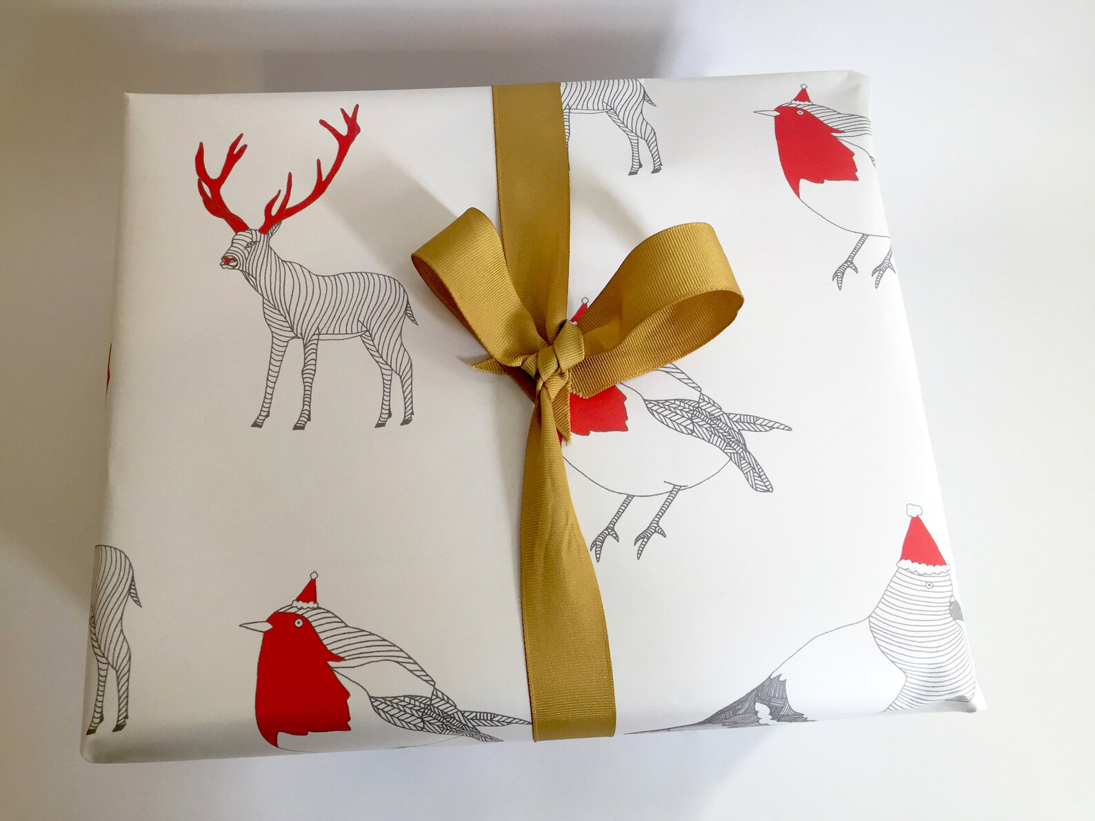 Reindeer Christmas Wrapping Paper | Pigeon | Robin Xmas Wrapping Paper ...