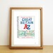 A-Z Print Map Illustration Print Home Decor Art Wall Art Prints A5 ...