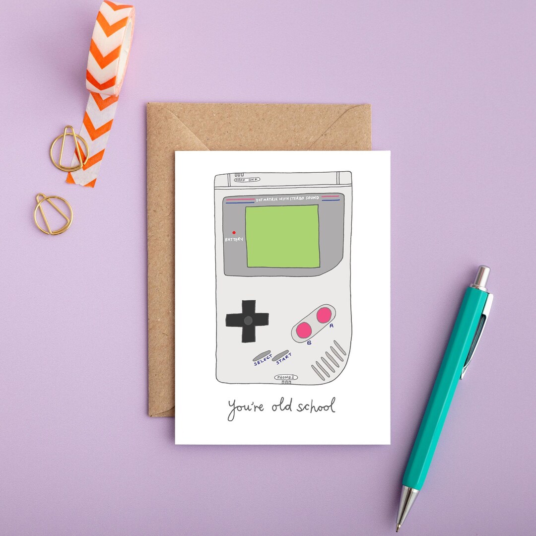 Gamers Birthday Card Old School Birthday Card 90's Birthday Card Retro ...