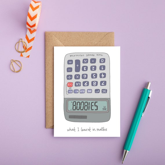 What I Learnt in Maths Funny Greeting Card Card for Teacher - Etsy UK