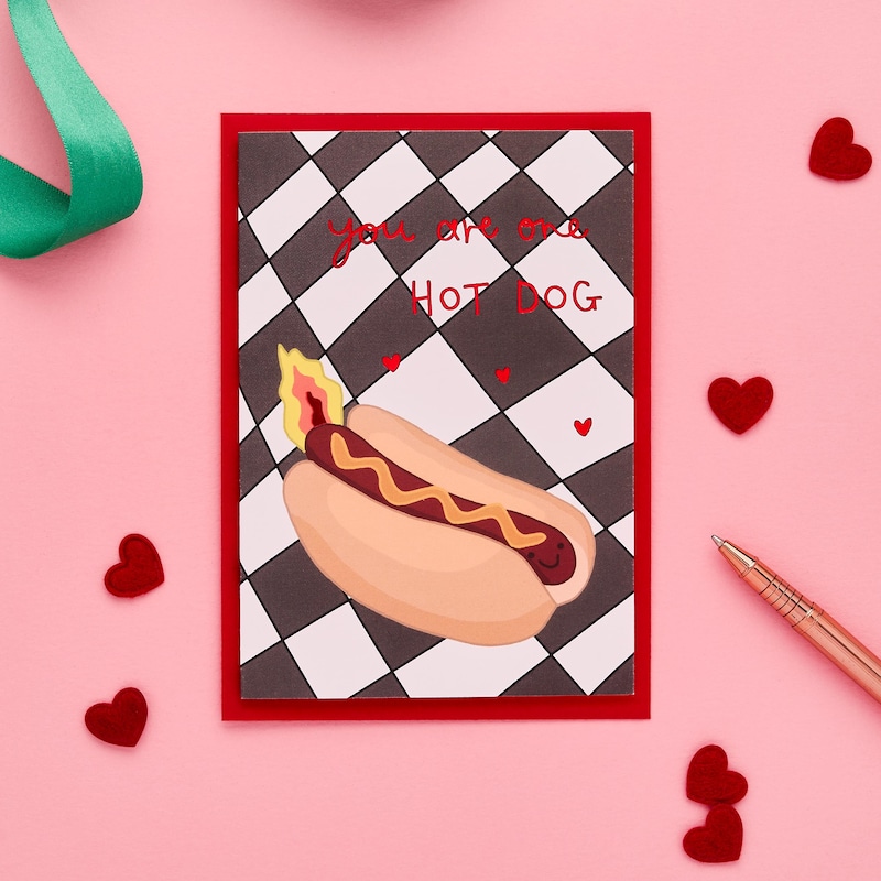 Hot Dog Hand Drawn - Etsy UK