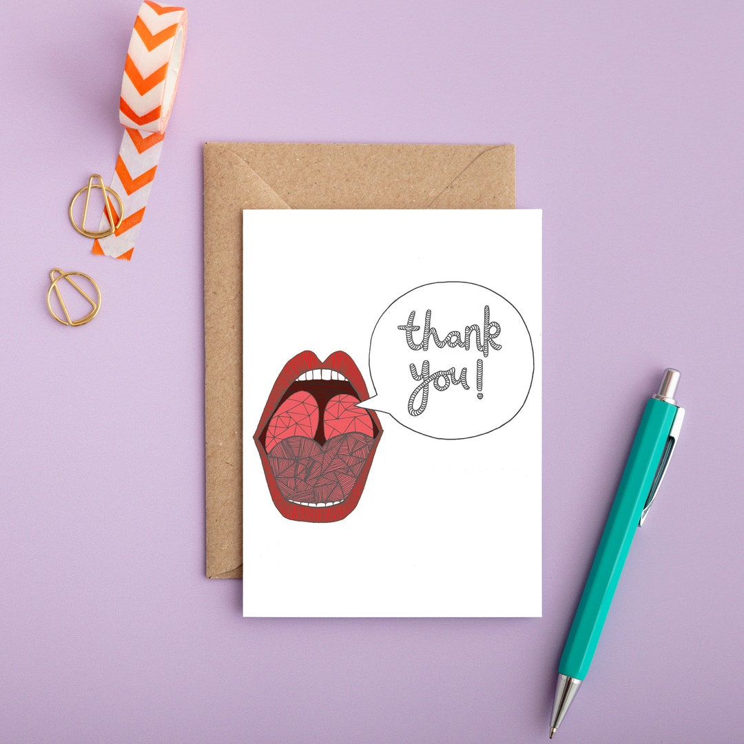 Thank You Card - Hand Drawn - Illustration - Greeting Card ...
