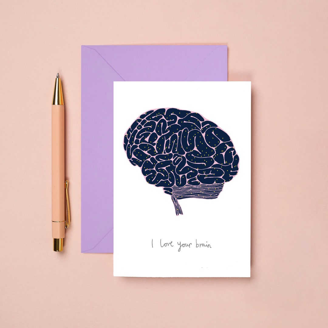 I Love Your Brain | Love Card | Anniversary Card | Exam Pass Card ...
