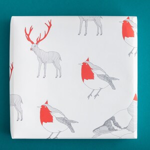 Reindeer Christmas Wrapping Paper | Pigeon | Robin Xmas Wrapping Paper ...