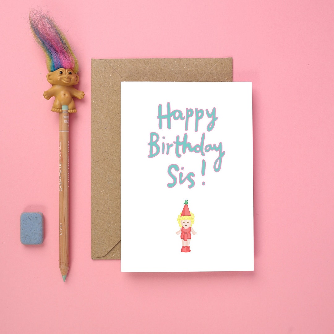 Sister Birthday Card Happy Birthday Sis Card for - Etsy